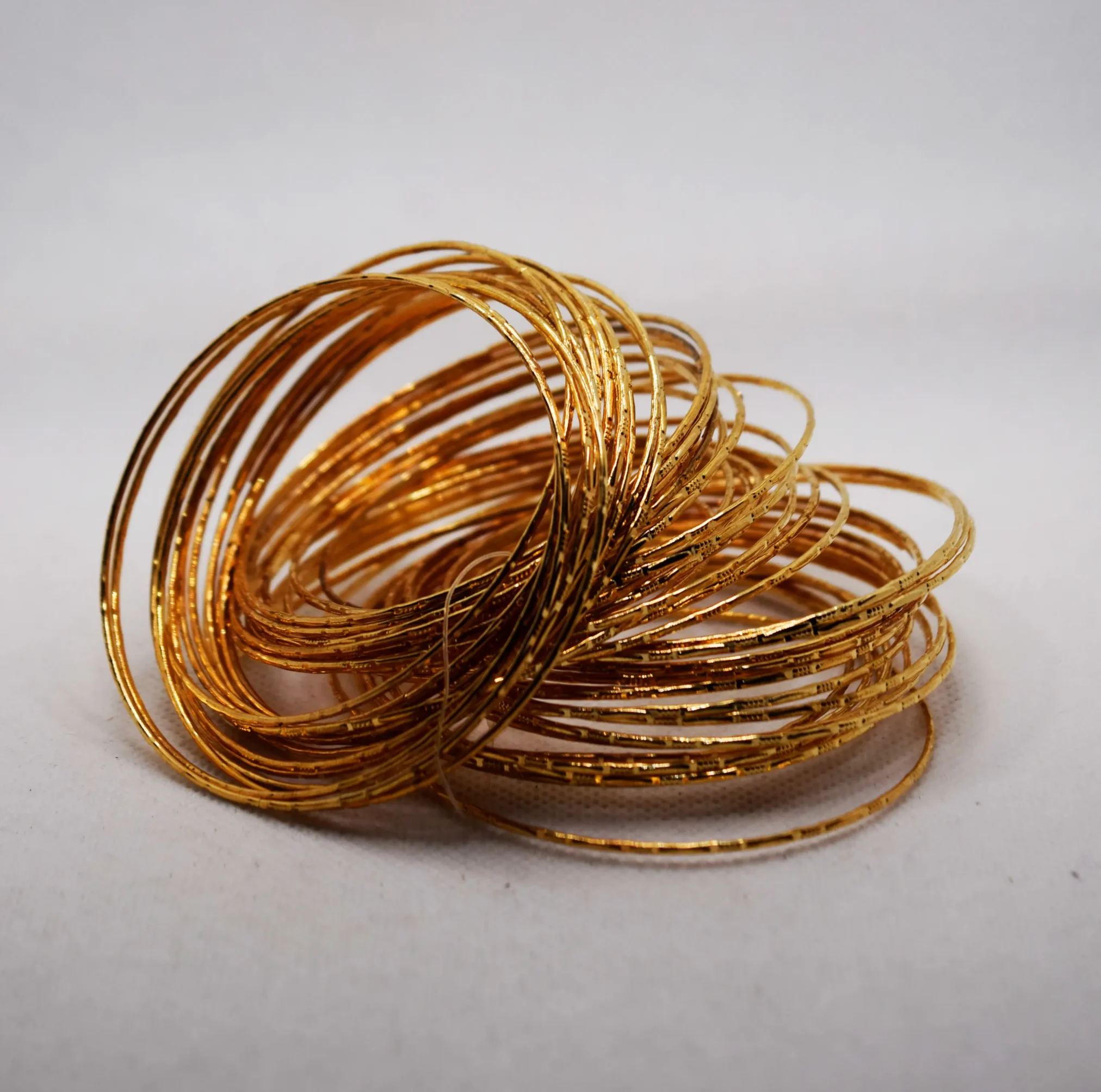 Gold Metal Bangles for Women - Nigar Craft