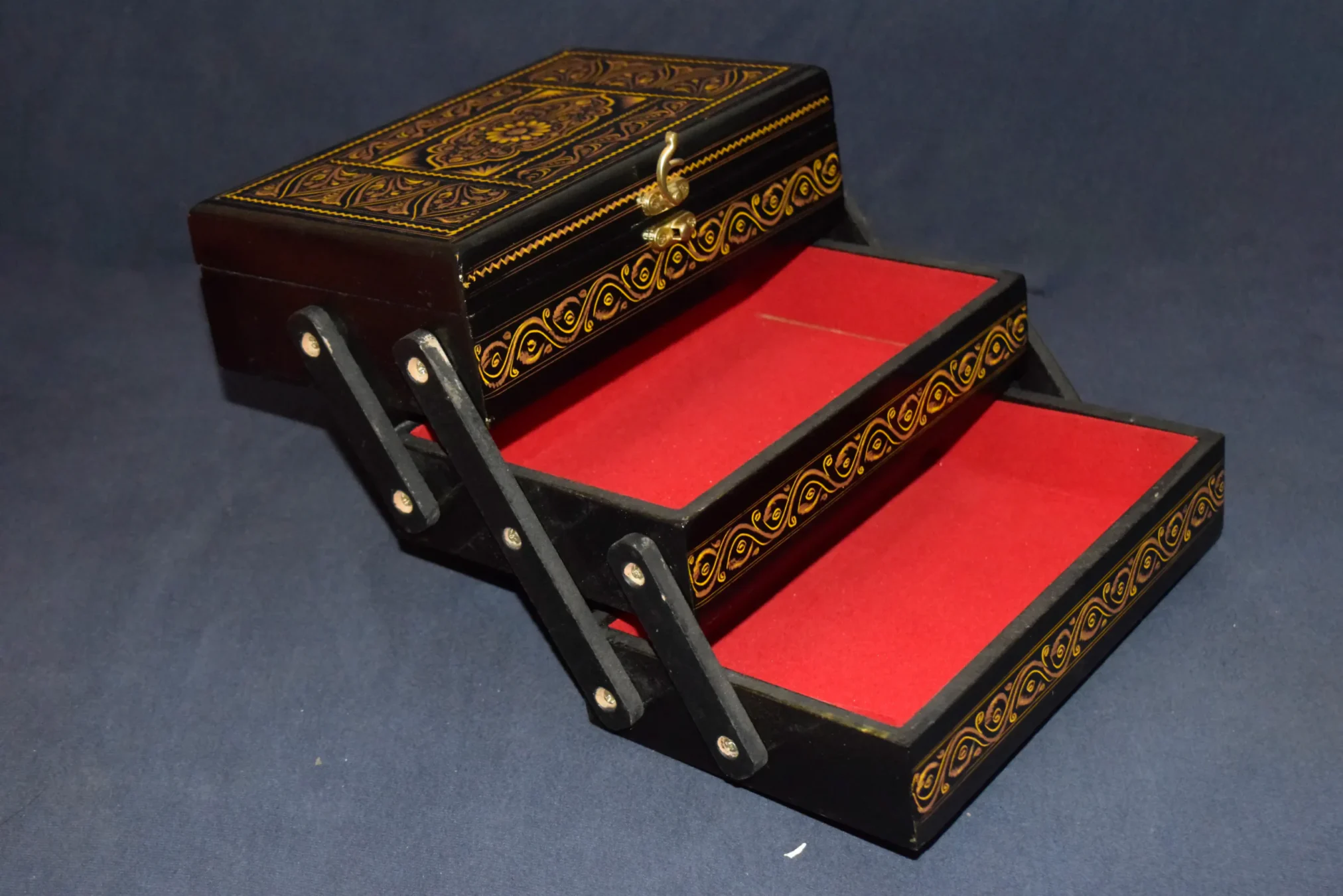 Layered-Handmade Jewelry Box - Nigar Craft
